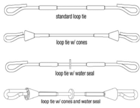 Heavy Duty Loop Tie with Cones – Onsite Concrete Supply